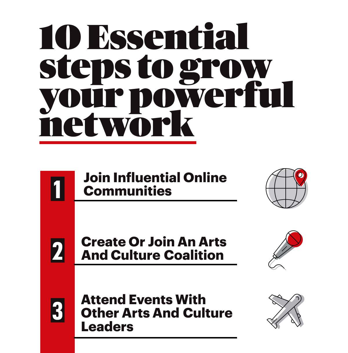 Grow a powerful arts and culture network with these 10 steps